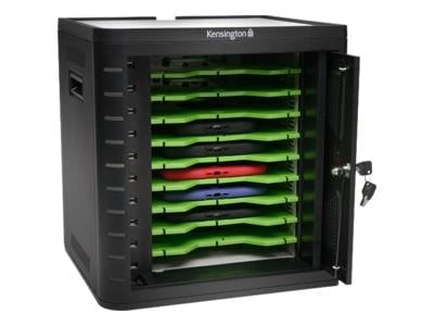 Kensington Charge & Sync Tablet Computer Cabinet - Tabletop - Black ...