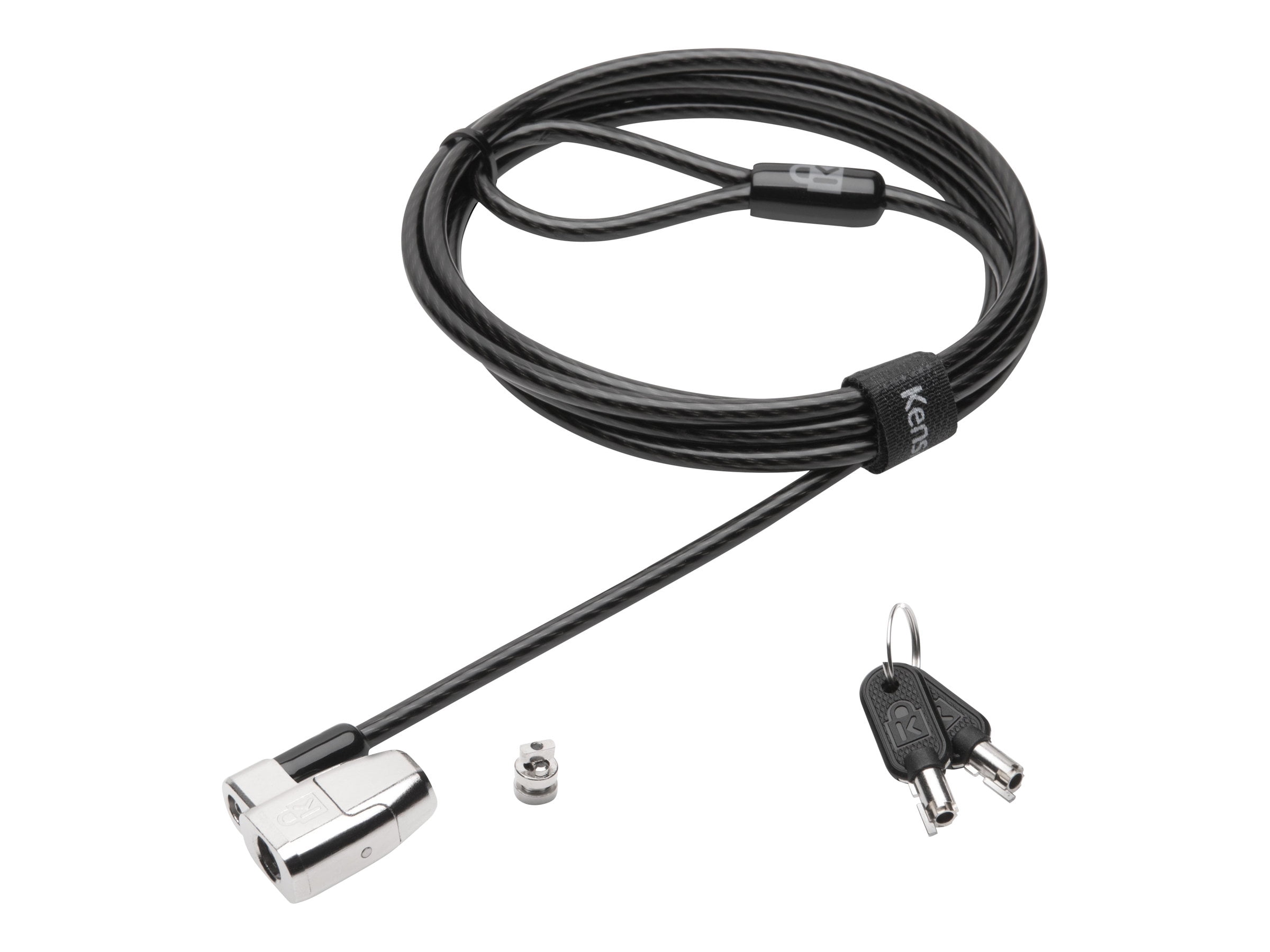 Kensington ClickSafe 2.0 Keyed Laptop Lock, 6ft Steel Cable, Silver ...