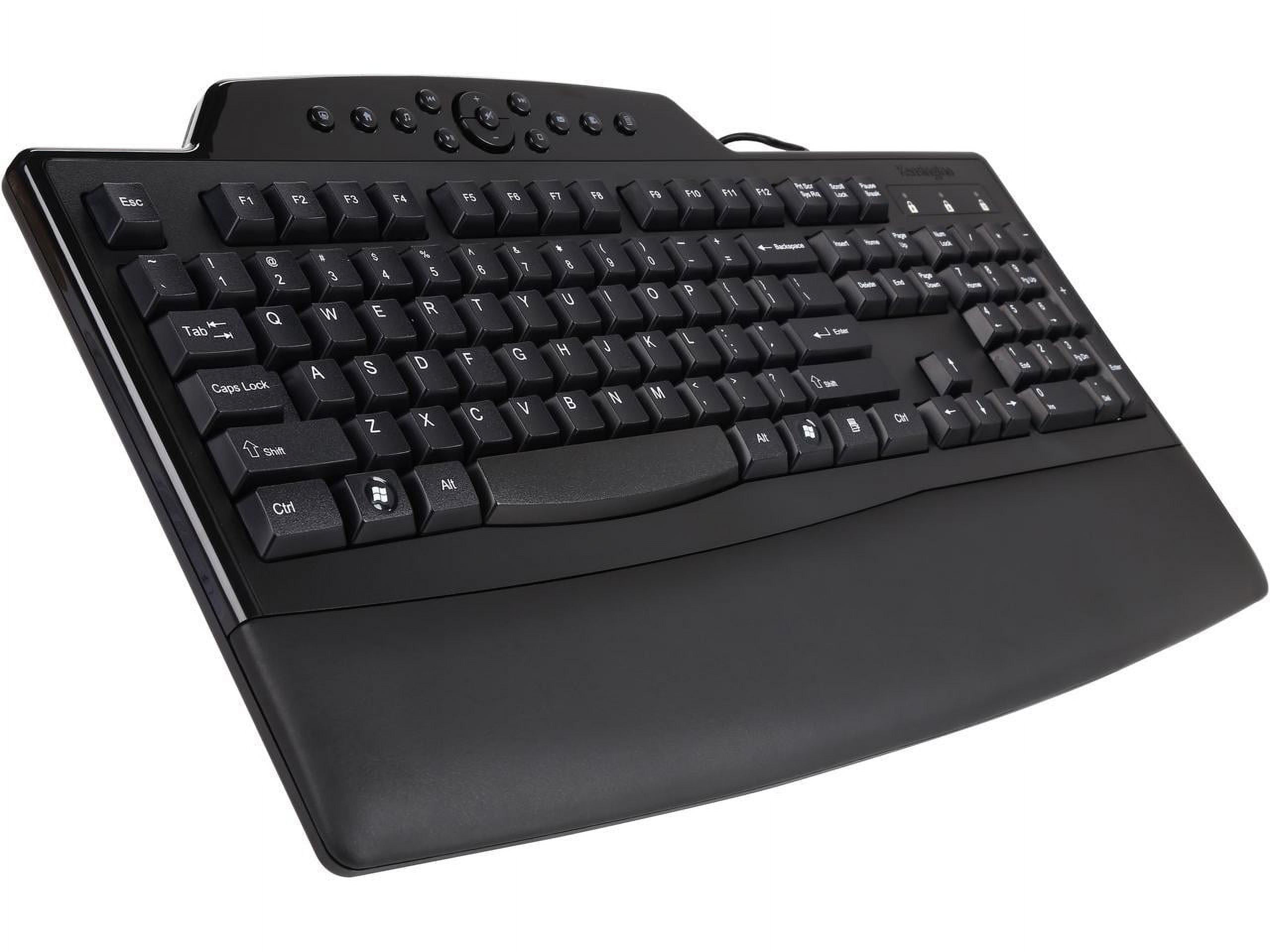 Kensington K72402US Black USB Wired Ergonomic Pro Fit Comfort Keyboard ...