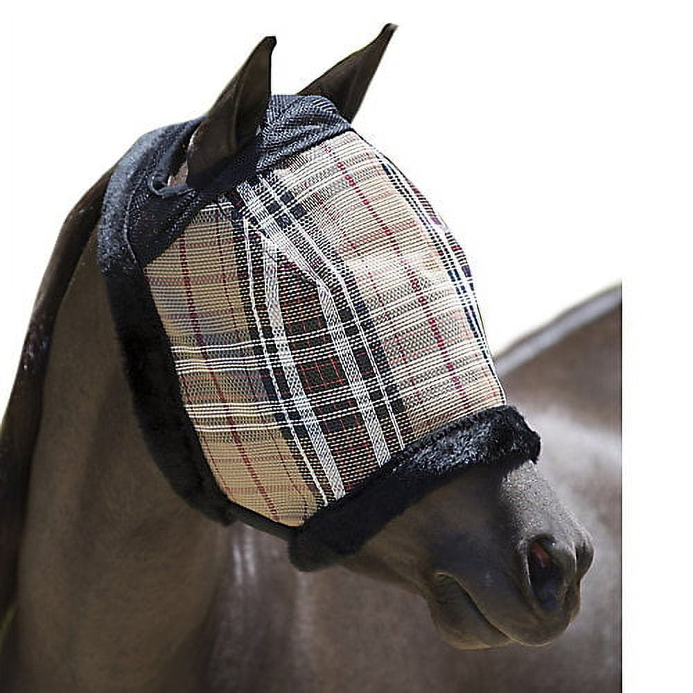 Kensington Pony Fly Mask w/Fleece Deluxe Black - Walmart.com