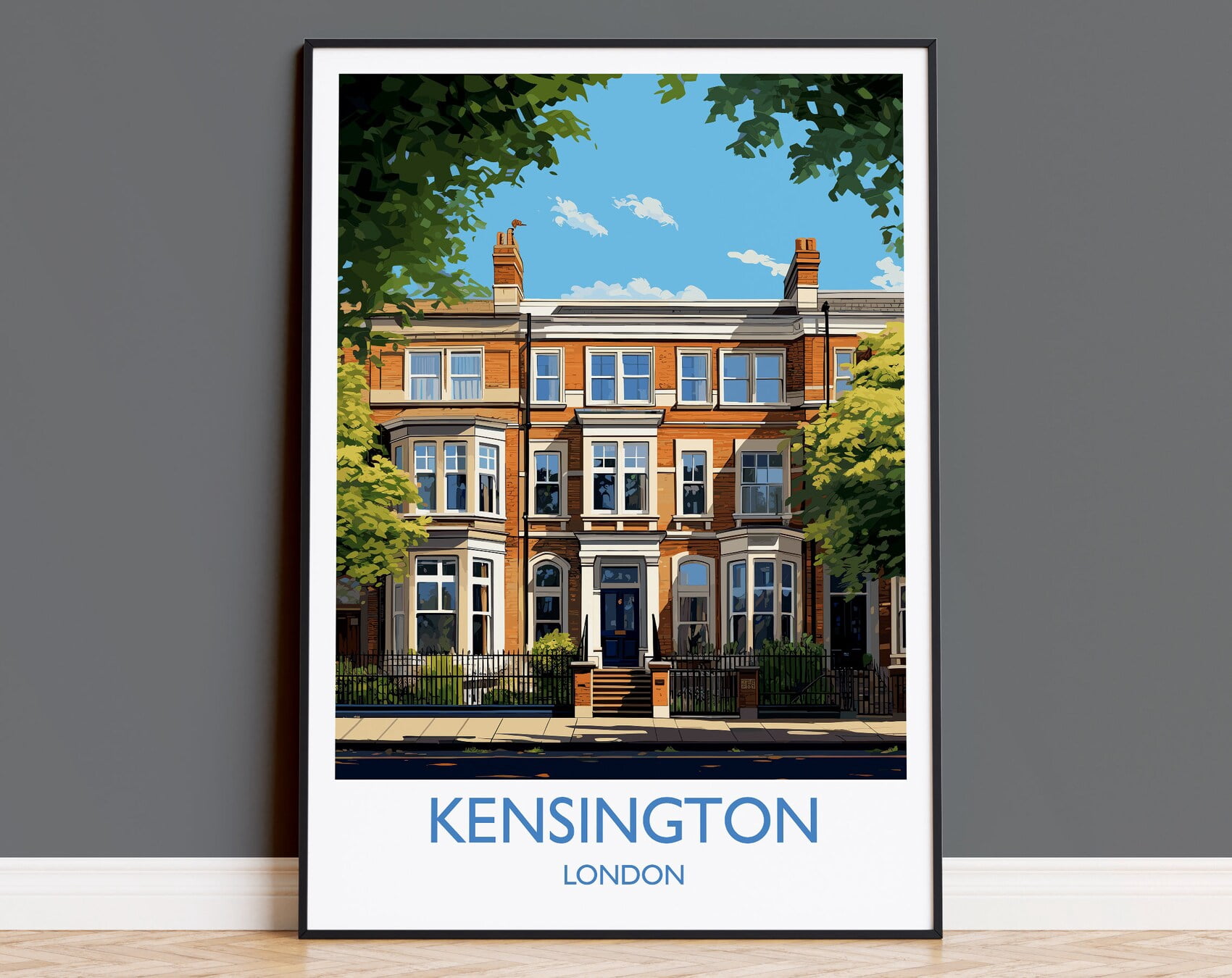 Kensington Travel Poster, Travel Print of Kensington, London Poster ...