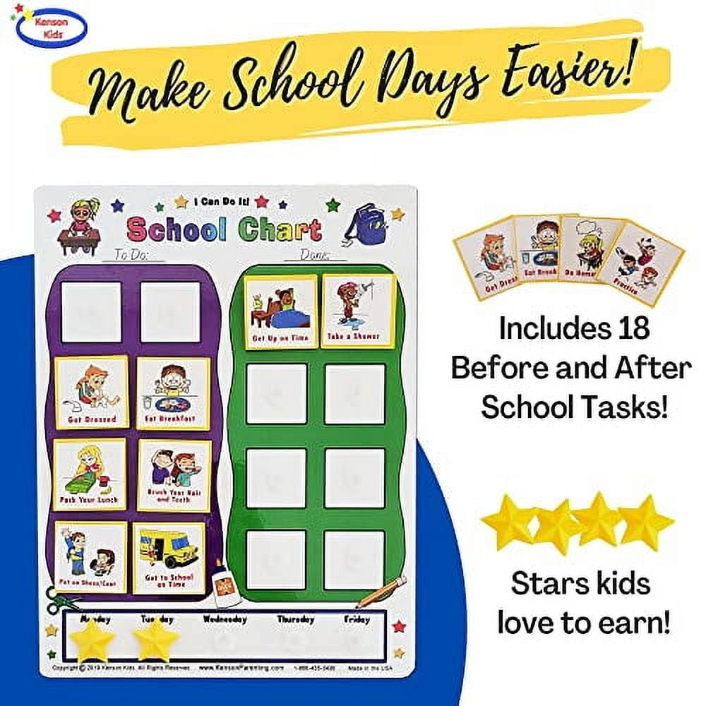Kenson Kids I Can Do It! Before and After School Chart - Walmart.com