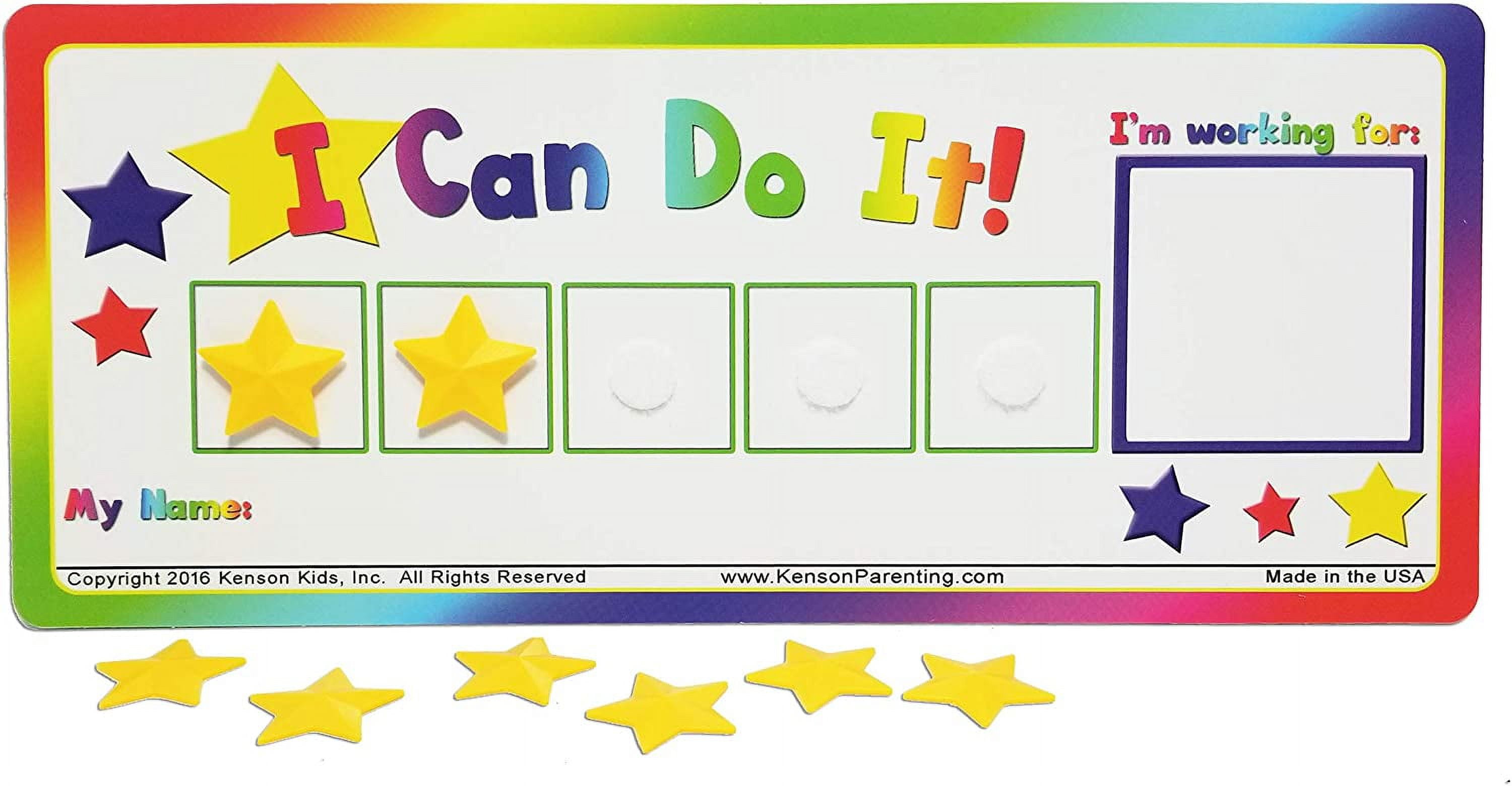 Kenson Kids I Can Do It! Token Board. Colorful Magnetic Rewards Chart ...