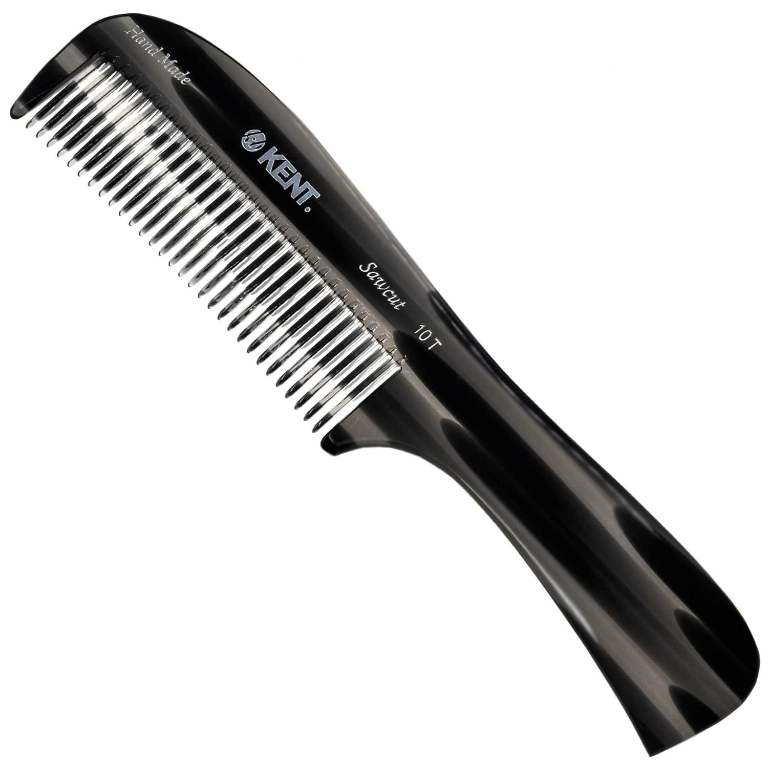 Kent 10T Graphite Large Detangler Comb, Wide Tooth Comb for Wet and Dry Curly Hair, Rake Combs ...