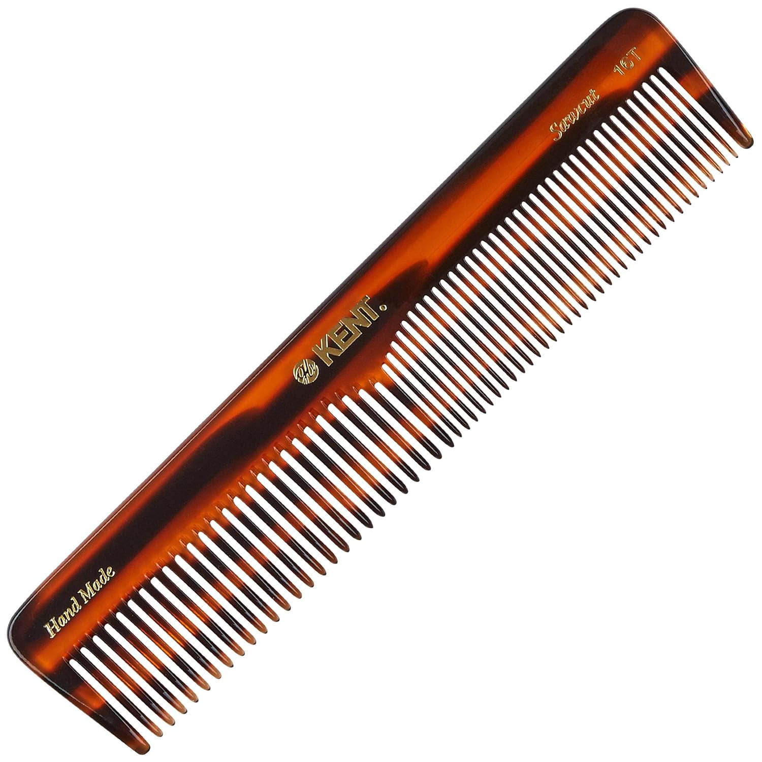 Kent 16T Fine Tooth Comb and Wide Tooth Comb for Hair, Kent Beard Comb ...