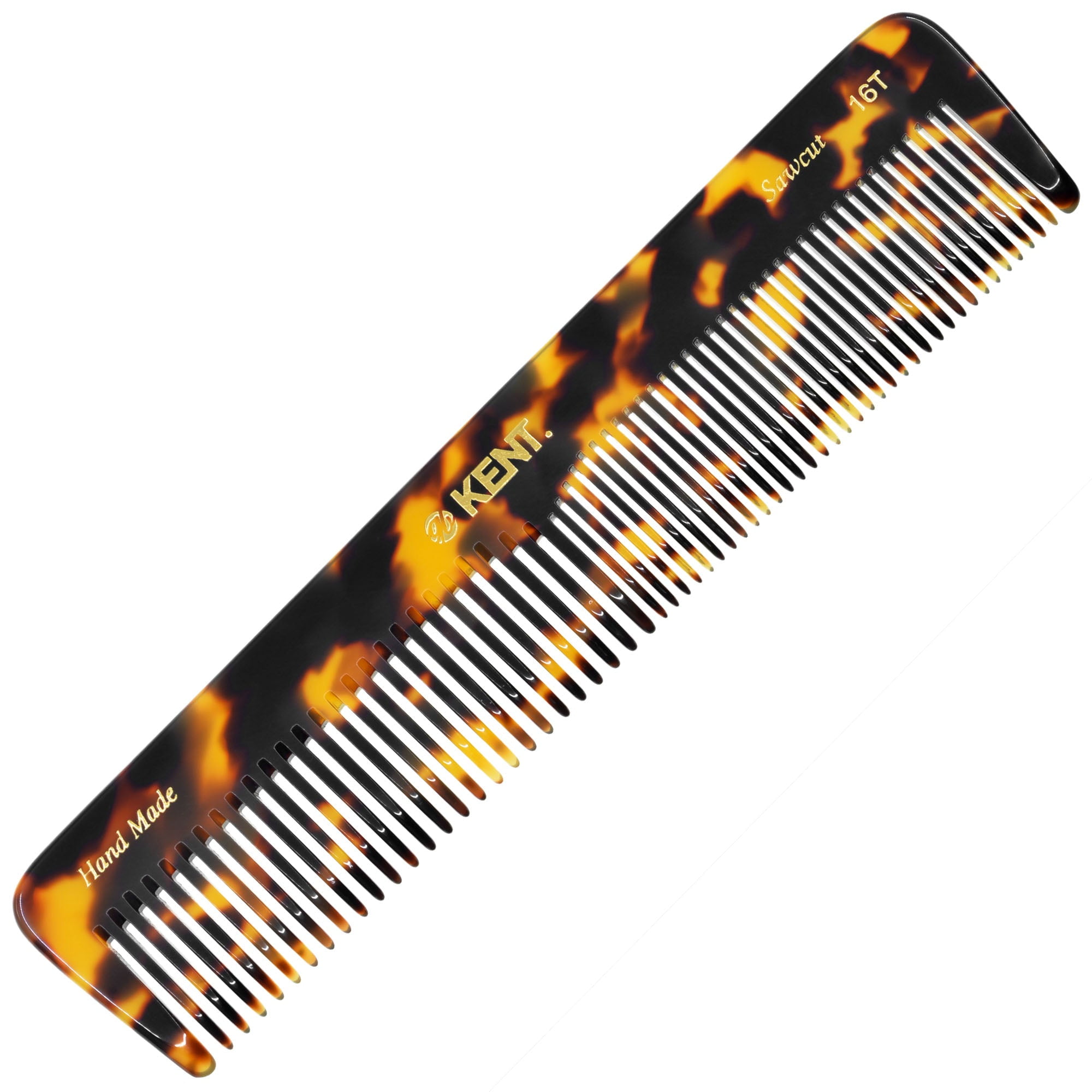 Kent 16T Fine Tooth Comb and Wide Tooth Comb for Hair, Kent Beard Comb ...