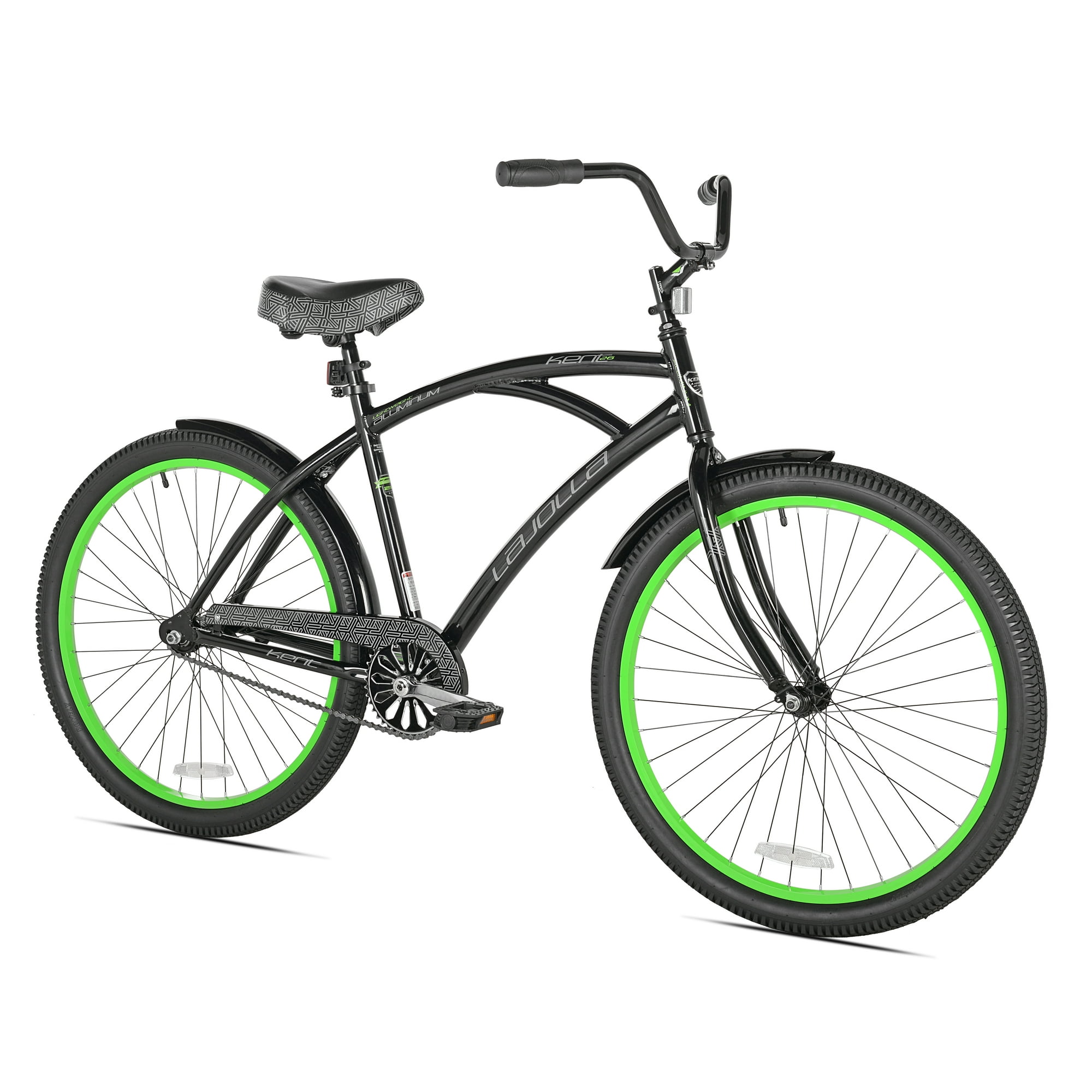 Kent 26 La Jolla Cruiser Men's Bike, Black/Green