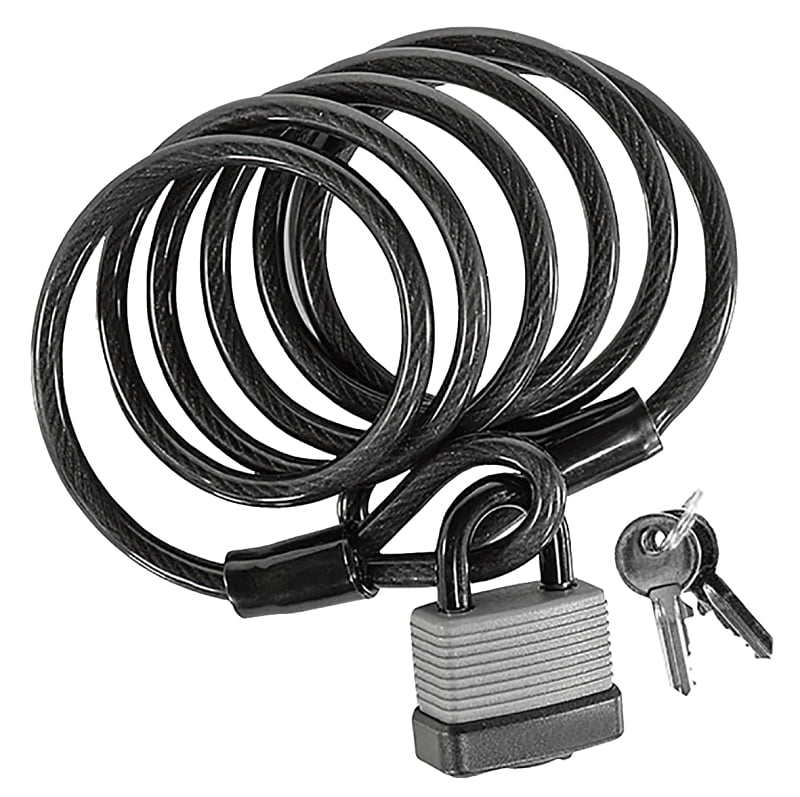 Kent 67220 Bicycle Padlock and Key with Cable Lock, Steel - Walmart.com