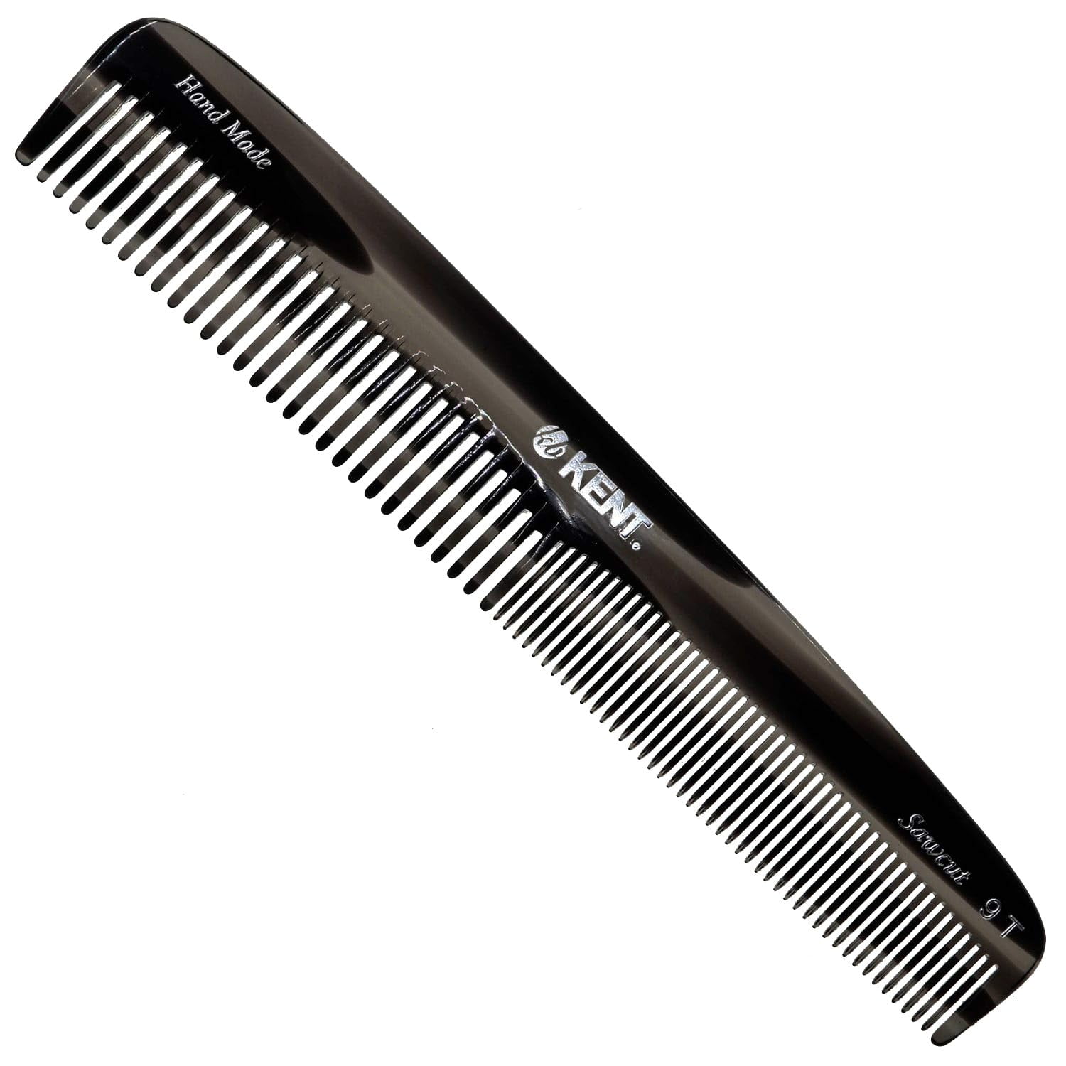 Kent 9T Black Graphite JKF25 Fine Tooth and Wide Tooth Detangler Comb ...