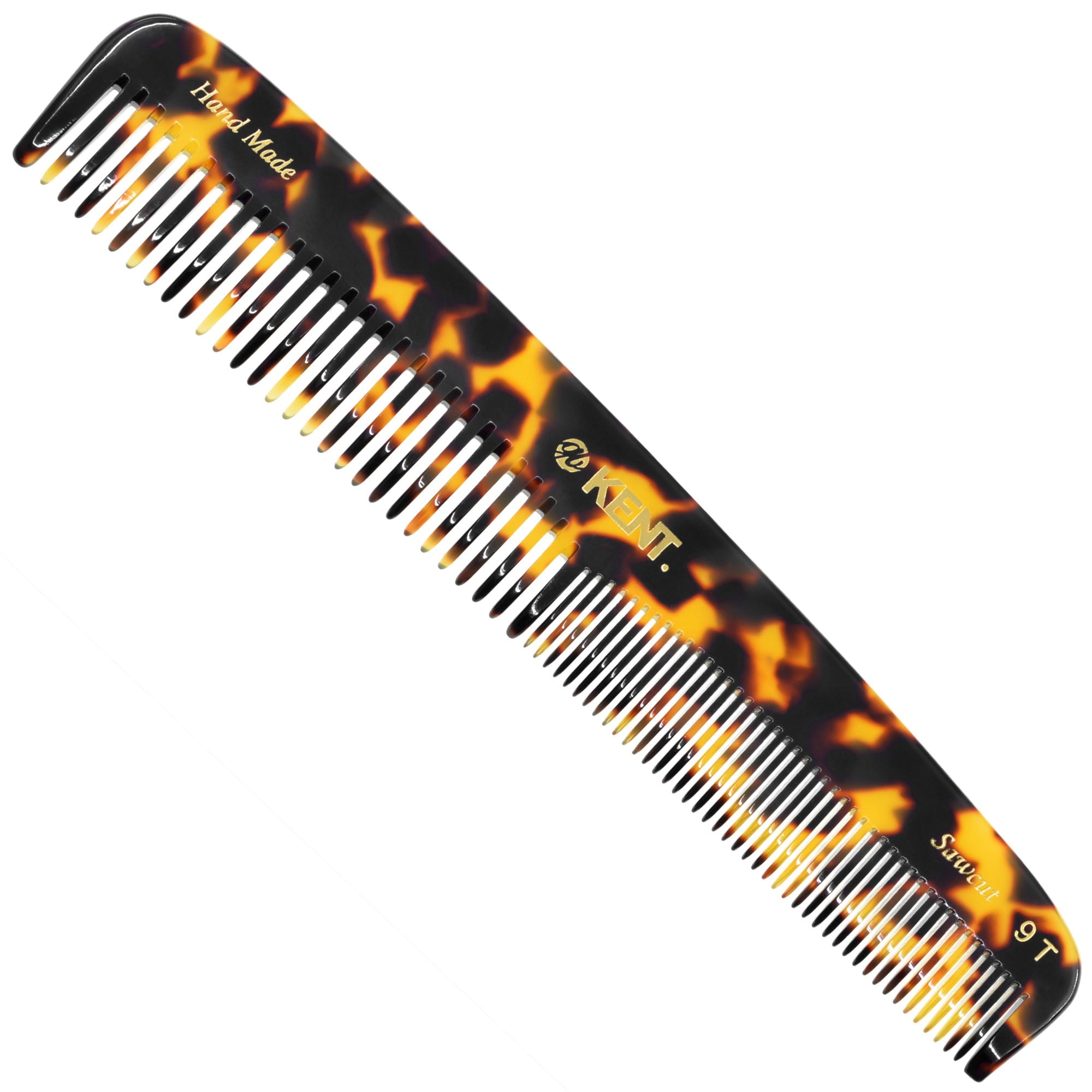 Kent 9T Fine Tooth and Wide Tooth Comb Detangler Hair Combs - Large ...