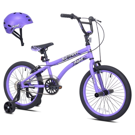 "Kent 18"" Slipstream Kids Bike Bicycle with Training Wheels and Helmet ...