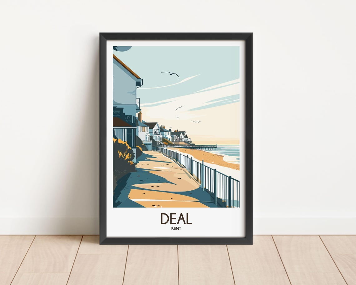 Kent Poster Vintage Style England Scenic Wall Art Print, Unframed ...