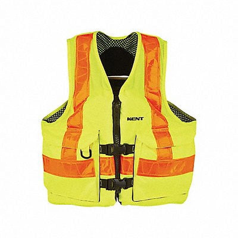 Kent Safety Life Jacket,Belt,Buckle,Zip,Hi-Vis Yellw 150800-410-030-23 ...
