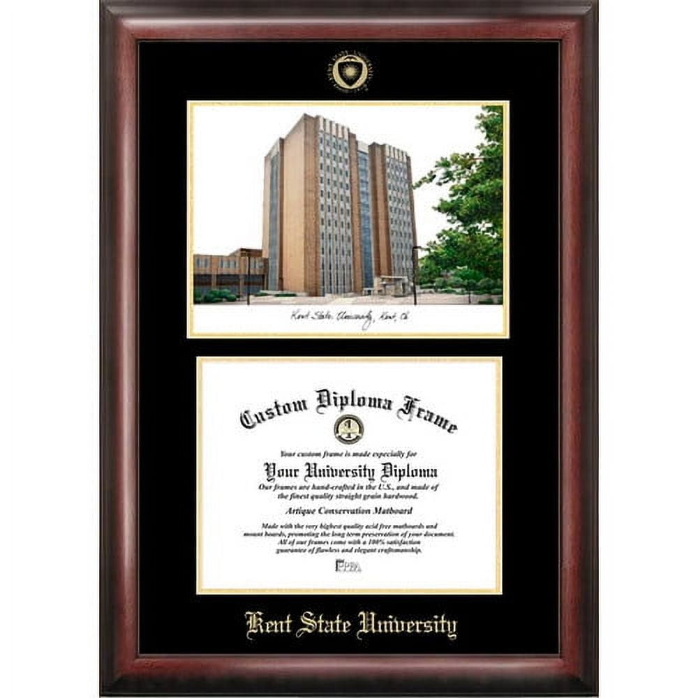 Kent State University 7" x 9" Gold Embossed Diploma Frame with Campus ...