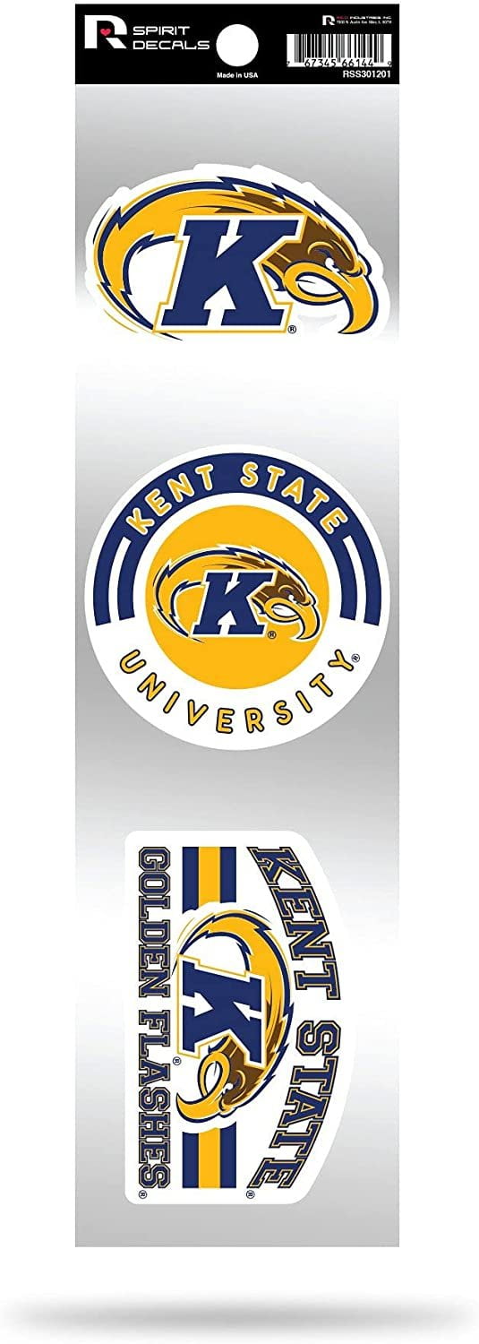 Kent State University Golden Flashes Retro Decal Sticker Sheet 3-Piece ...