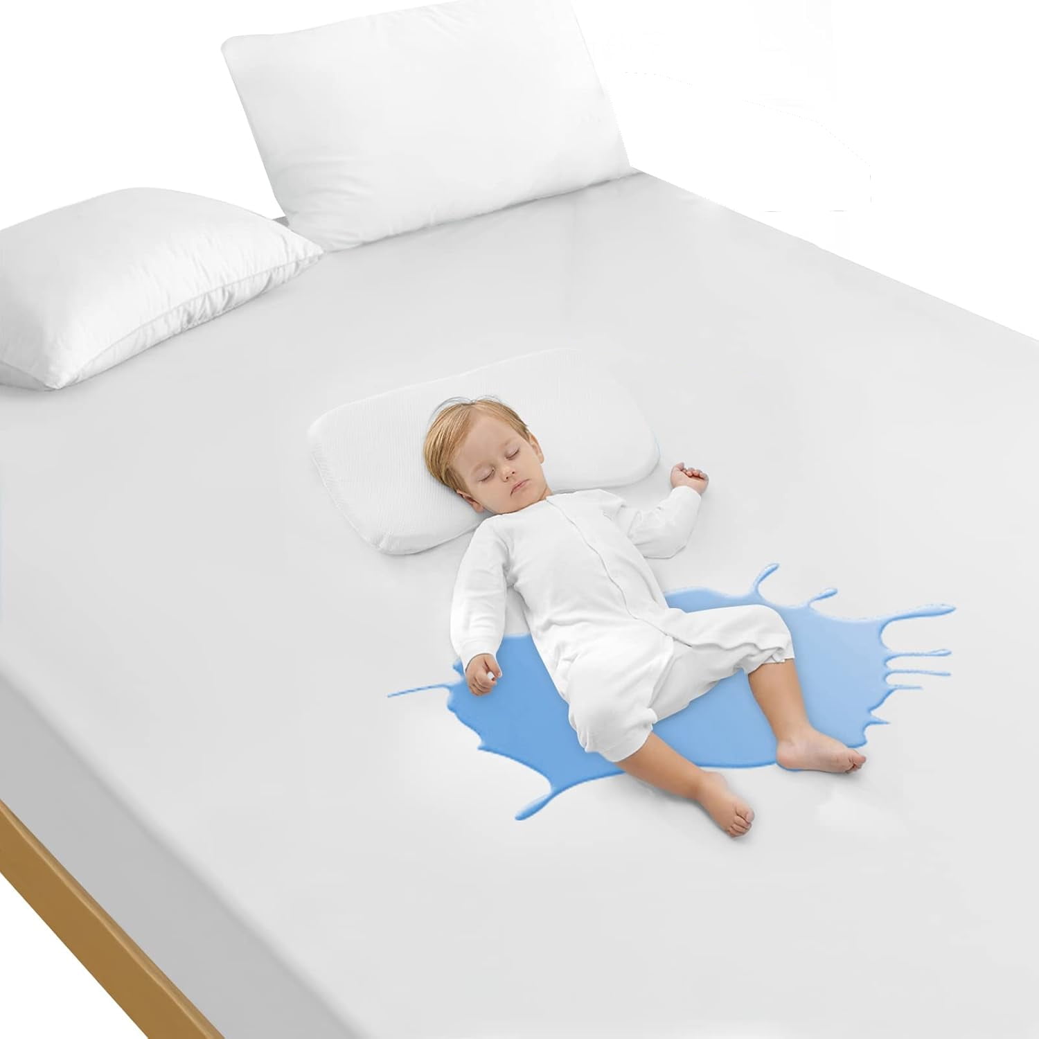 Kentaly Fitted Polyester Mattress Cover Protector, Twin Size ...