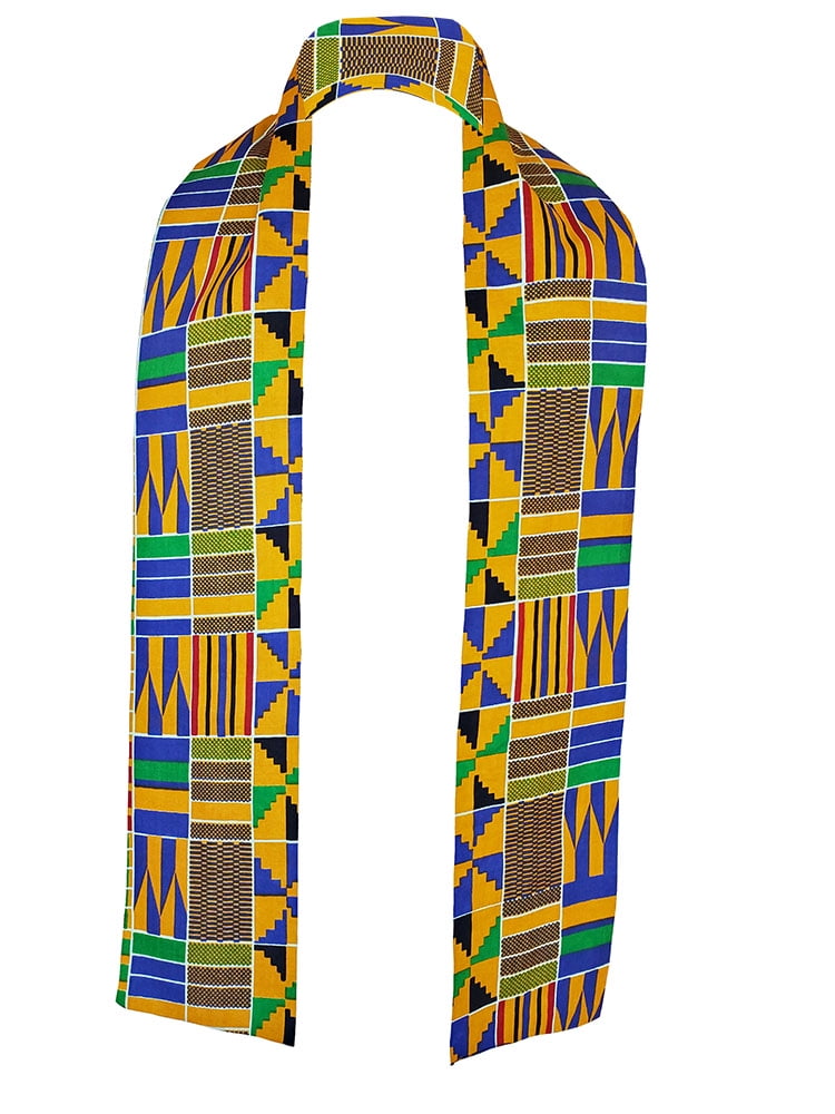 Kente African Print Stole/Sash - Multicolor, 100% Cotton for Women, can ...