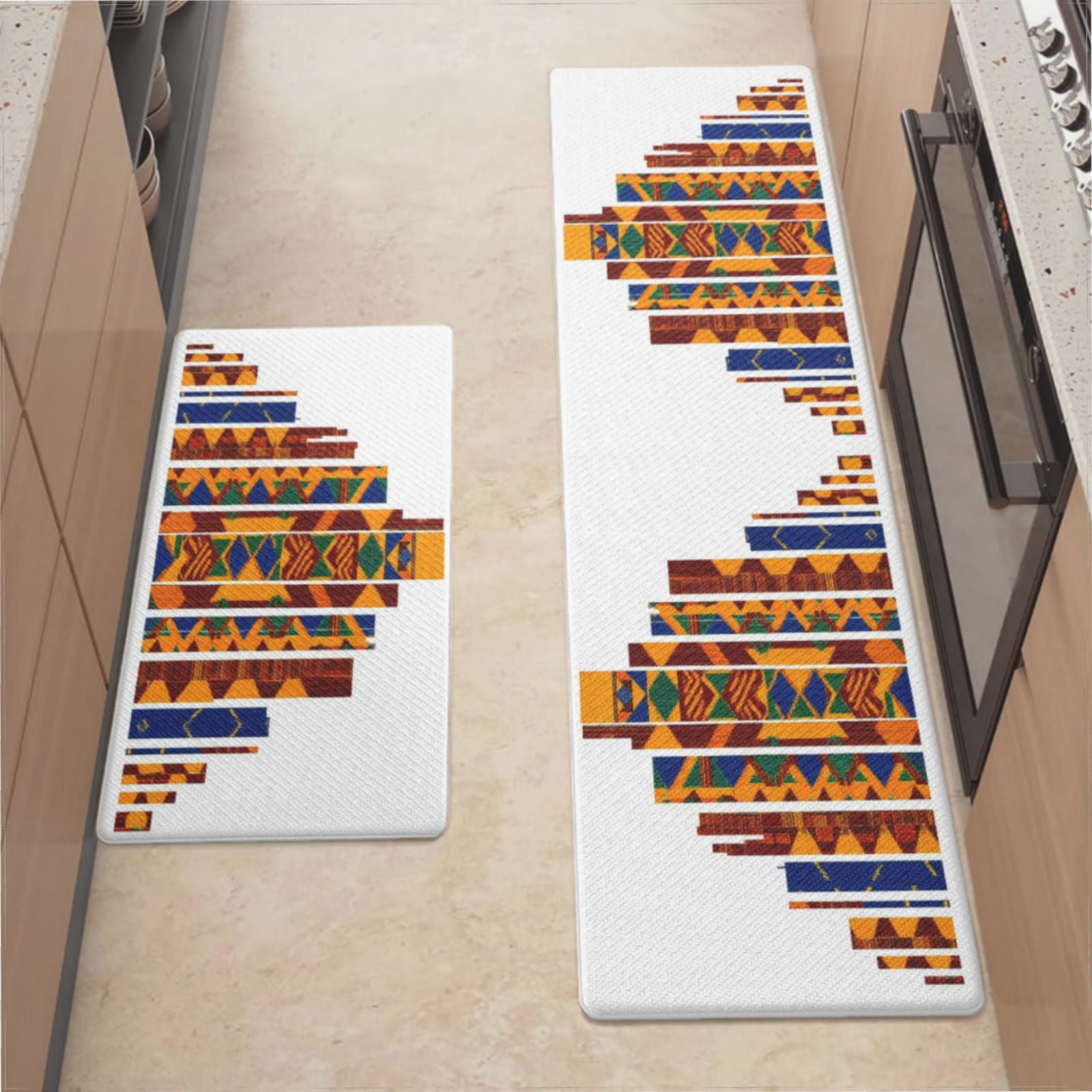 Kente Design African Print African Clothing Pvc Kitchen Mat Runner 2 ...