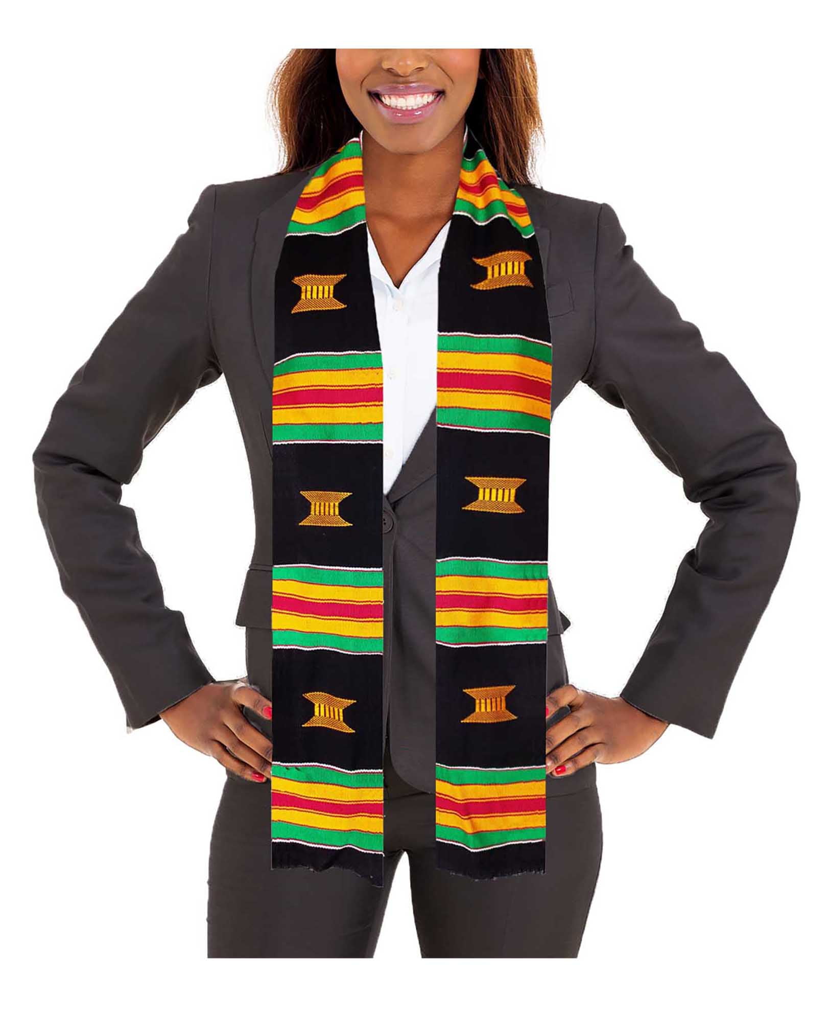 Kente Hand Woven Kente Cloth Graduation Stole / Sash - Walmart.com