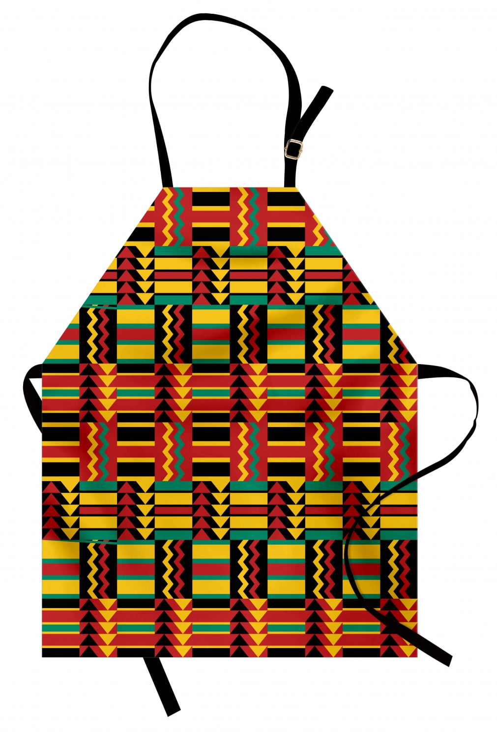 Kente Pattern Apron Ethnic Pattern with Stripes Triangles and Zigzags ...