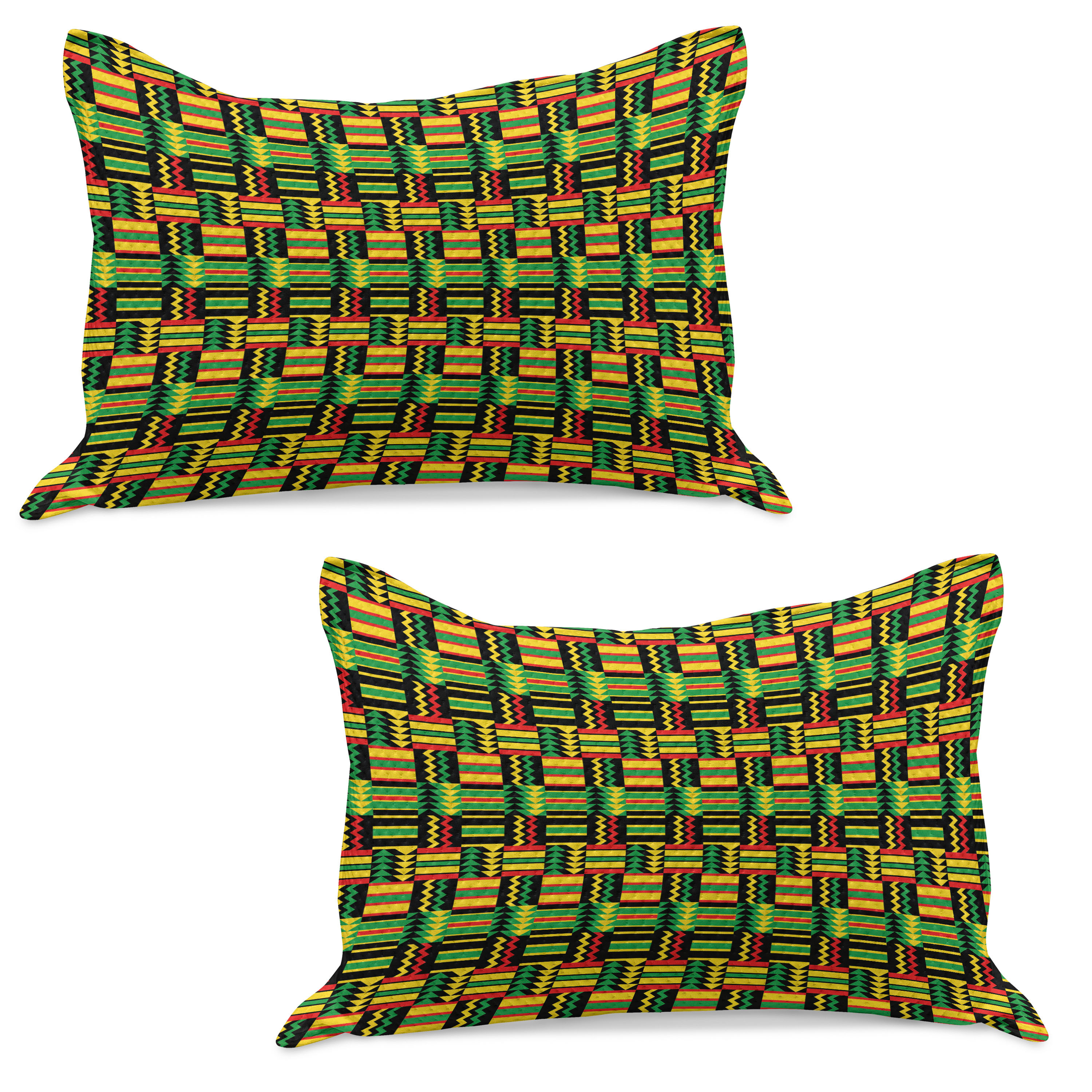 Kente Pattern Knitted Quilt Pillowcover Set of 2, Tribal Kenya Nigeria ...