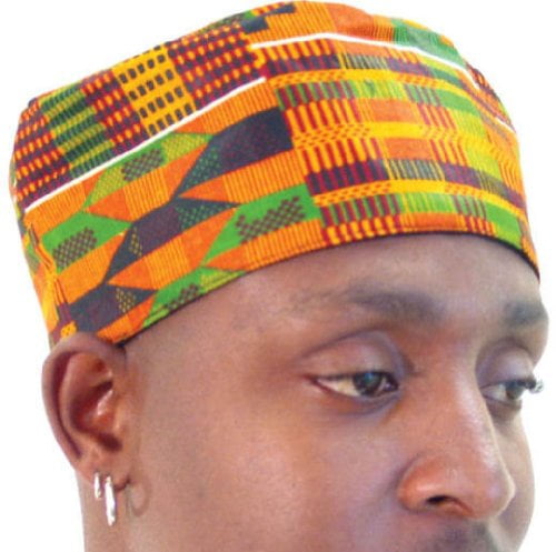 Kente Pattern Kufi Kofi Hat Cap - Walmart.com
