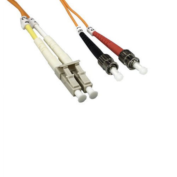 Kentek 1 Meter 1M Fiber optic cable LC to ST LC/ST OM2 multi-mode ...