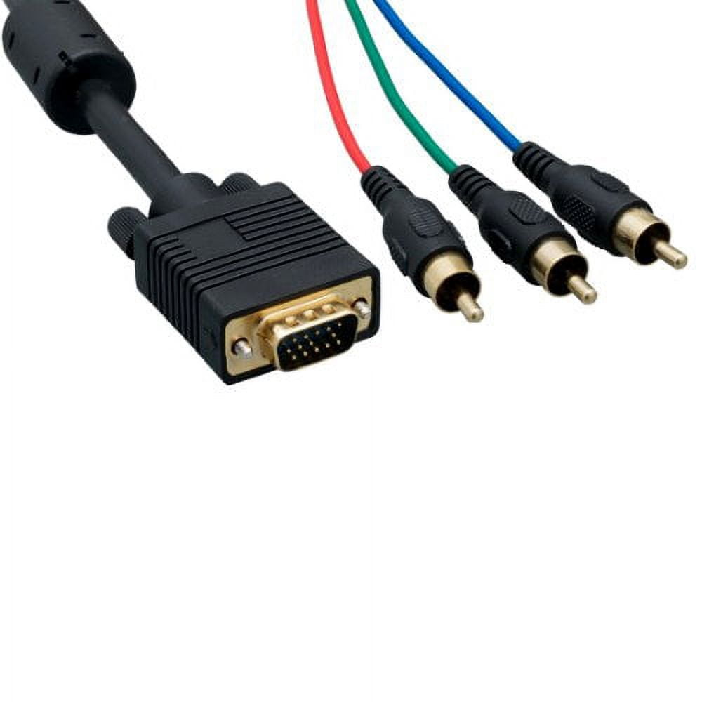 Kentek 10 Feet FT VGA HD15 to RCA RGB red green blue male to male M/M ...