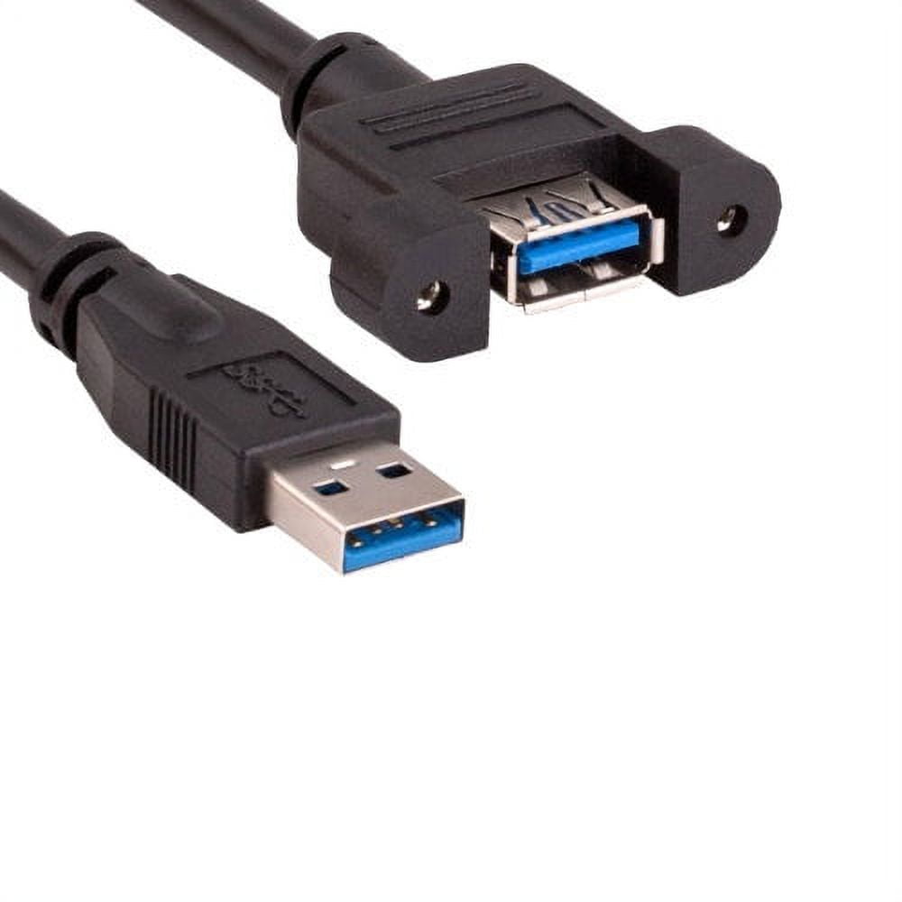 Kentek 3 Feet FT SpuerSpeed USB 3.0 Type A Panel-Mount Extension Cable ...
