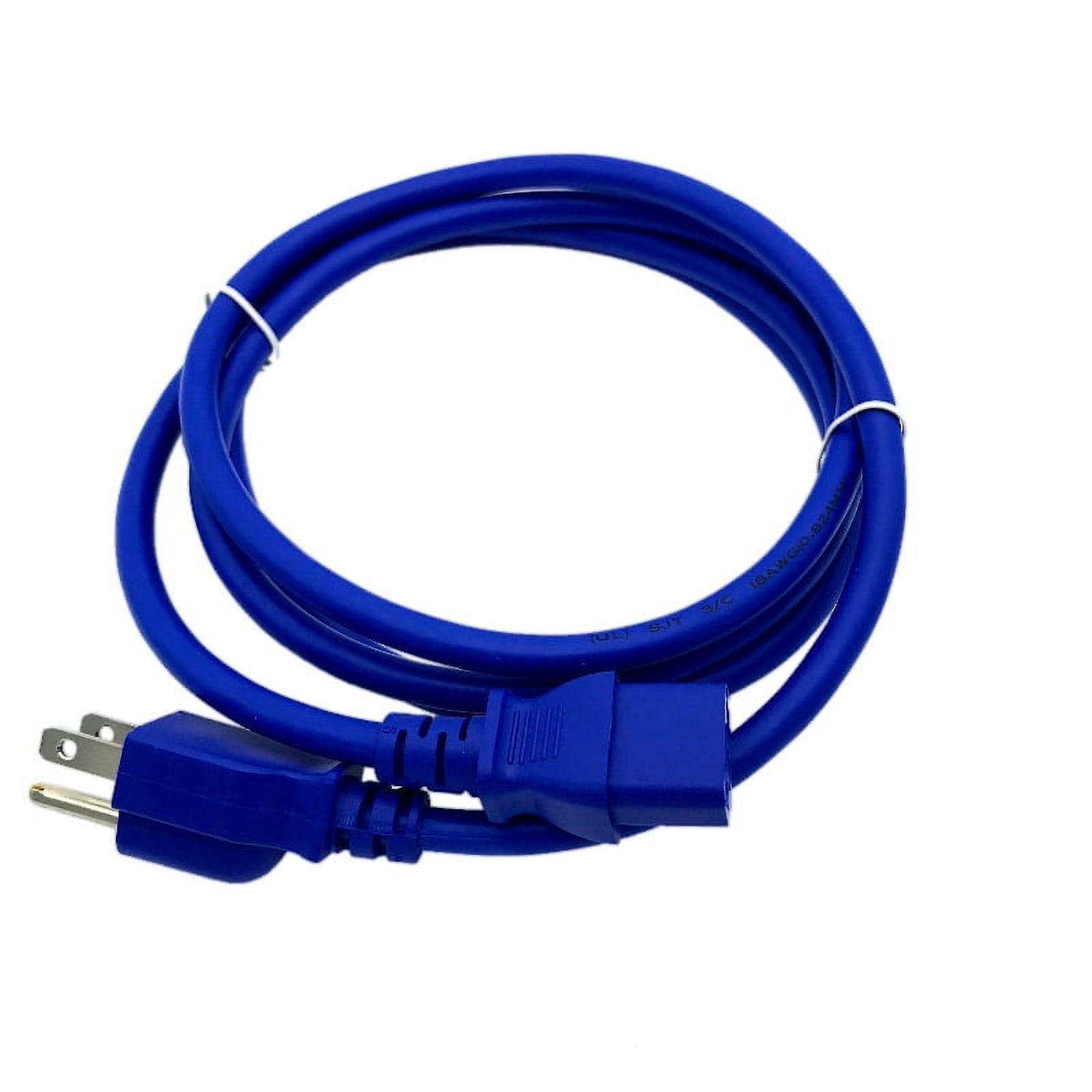 Kentek 6 FT Blue 3 Prong Universal AC Power Cable Cord for PC Computer ...