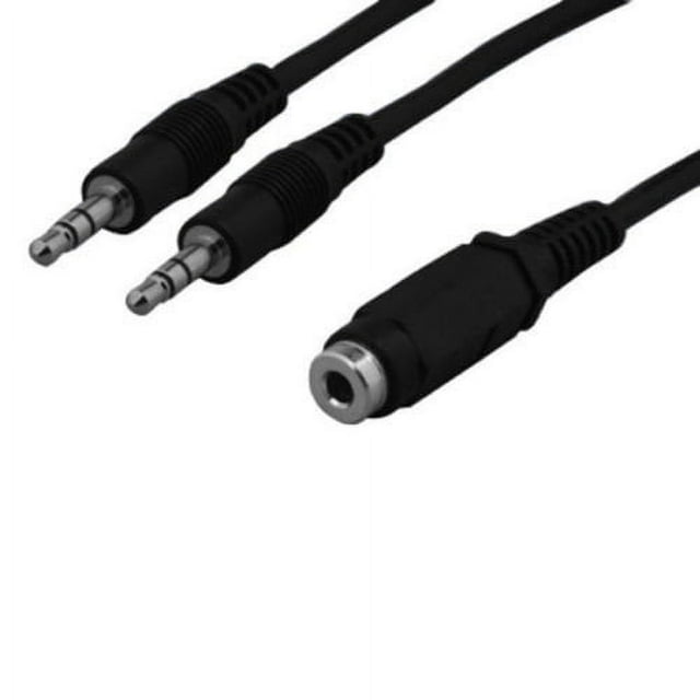 Kentek 6 Feet 3.5mm AUX Auxiliary Female To Male x2 F/Mx2 Stereo Audio for PC iPod iPhone MP3 ...