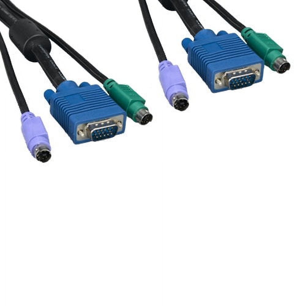 Kentek 6 Feet FT 3 in 1 KVM cable cord SVGA VGA HD15 with PS/2 mouse ...
