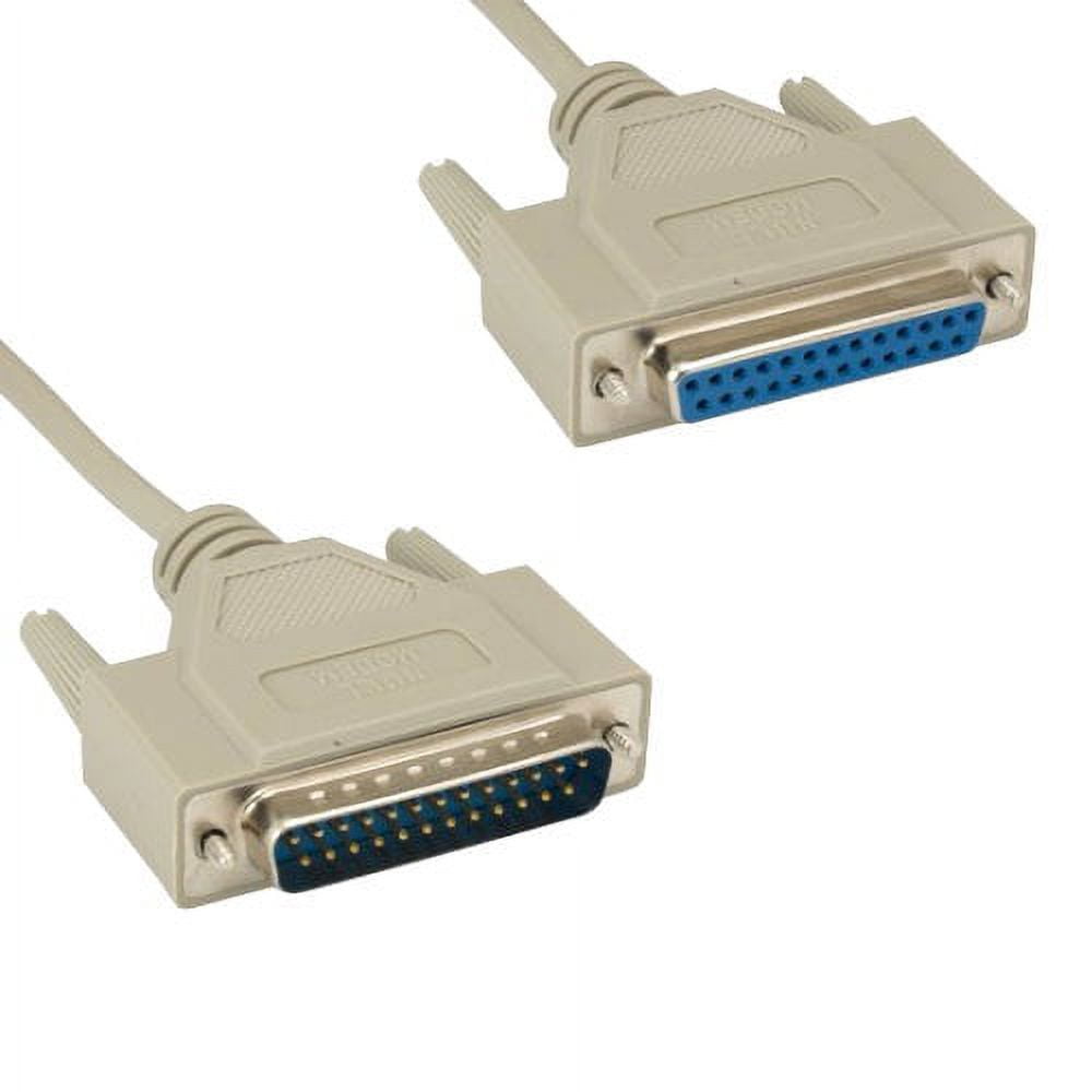 Kentek 6 Feet FT DB25 Null Modem Serial Printer Cable Cord Connector 28 ...