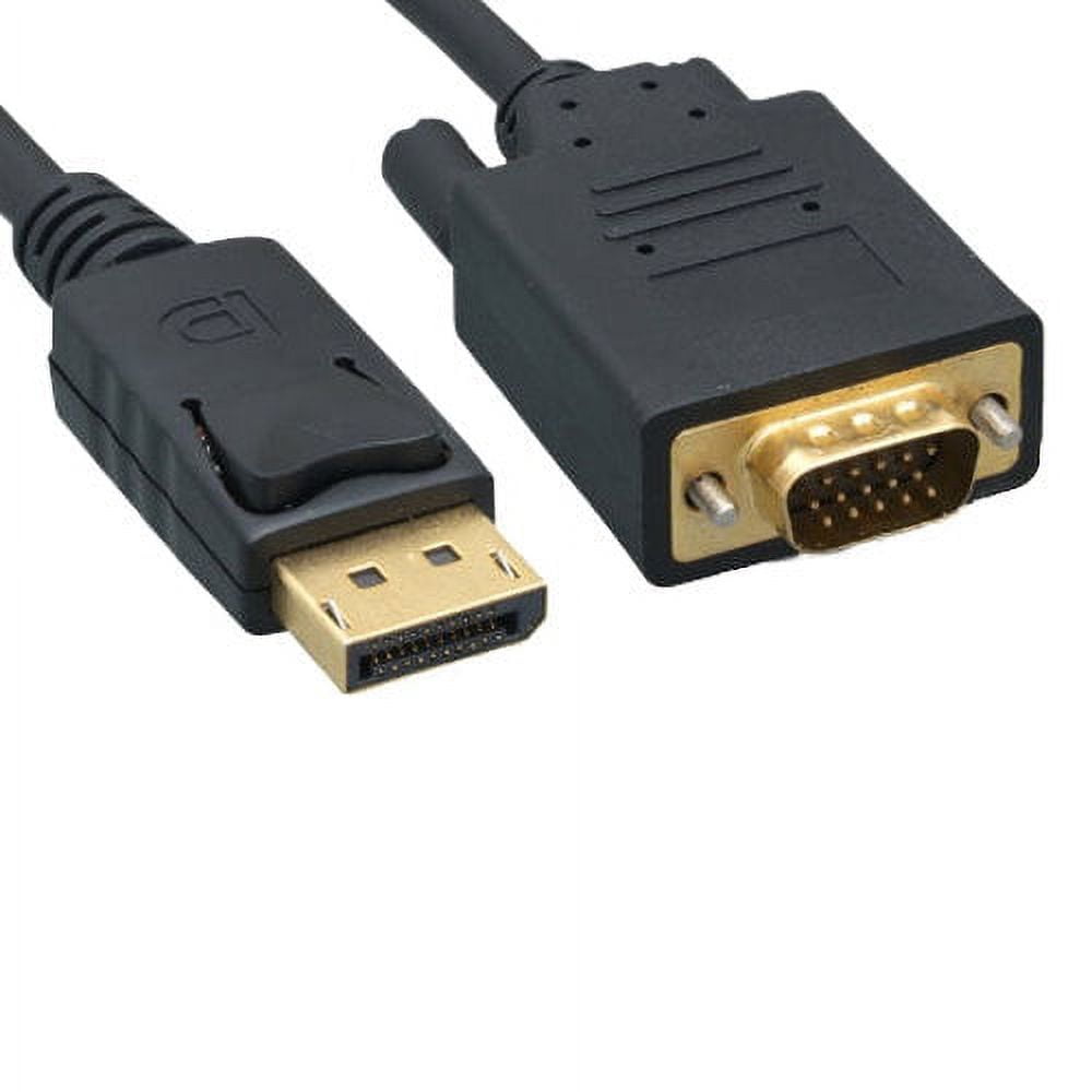 Kentek 6 Feet FT DisplayPort Display Port to VGA HD15 male to male M/M ...