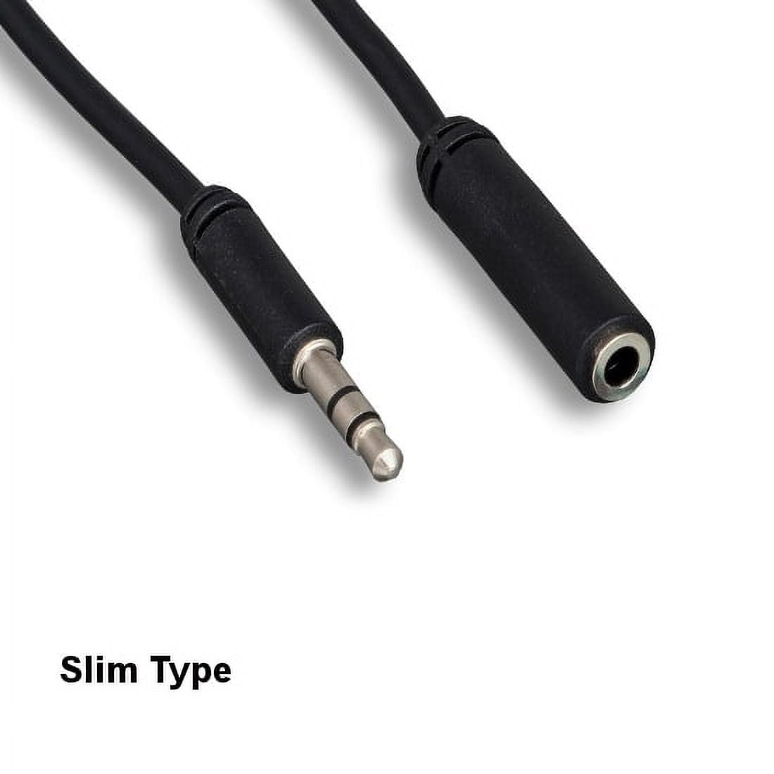 Kentek 6 Feet FT Slim 3.5mm AUX Extension Cable Cord M/F Stereo Audio ...