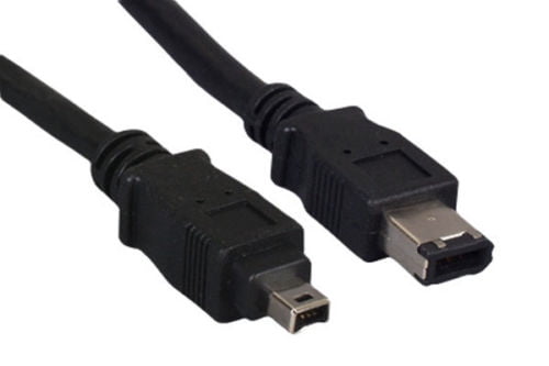 Kentek 6 feet FT 6 pin to 4 pin IEEE-1394a 1394 Firewire iLINK DV cable ...
