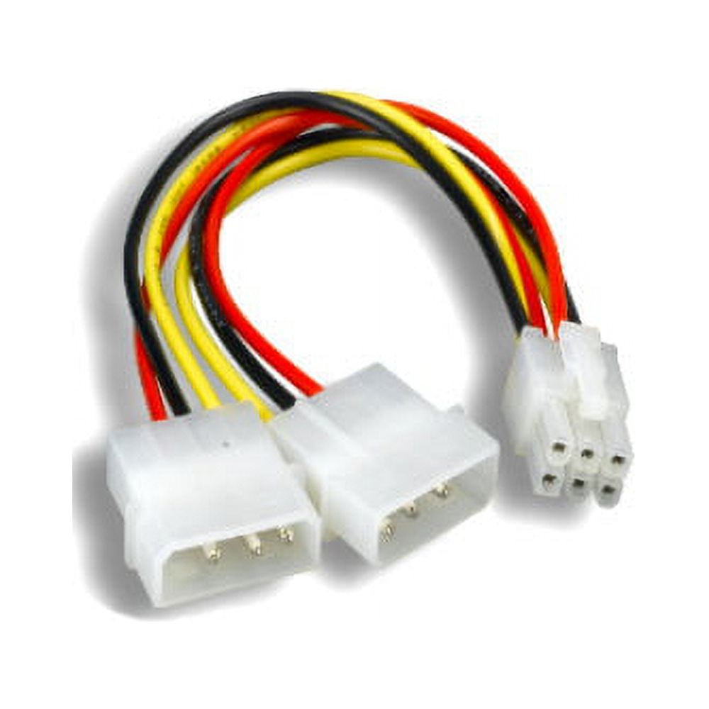 Kentek 8 Inch 8" 2 X 4 Pin 5.25 Male to PCI Express PCIE PCI-E 6 Pin ...