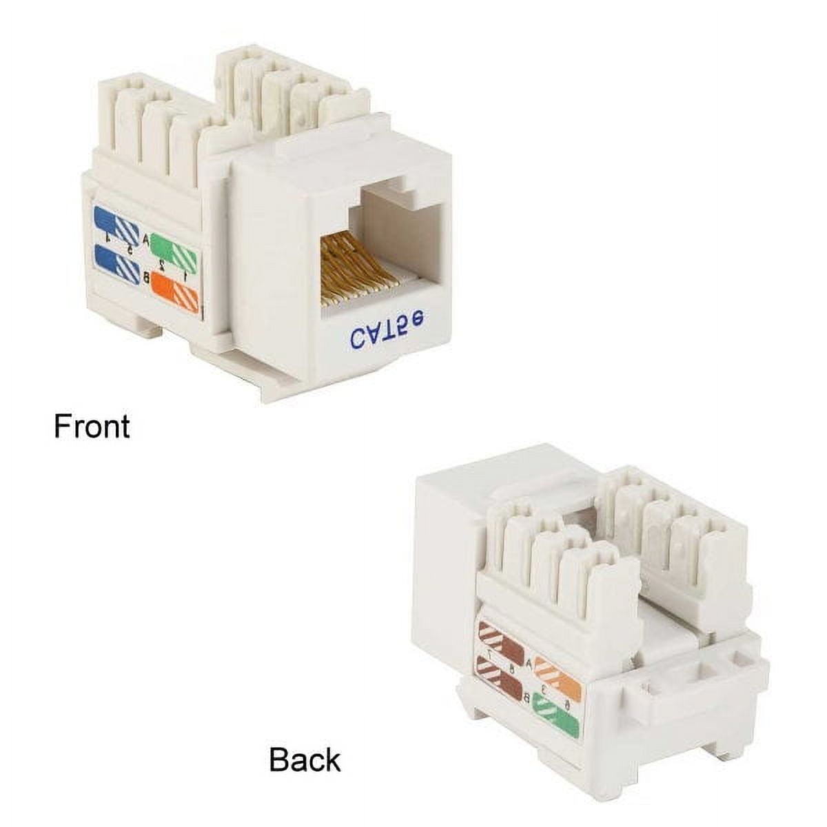 Kentek CAT5e Punch Down Keystone Jack RJ45 Category 5E Ethernet Network ...