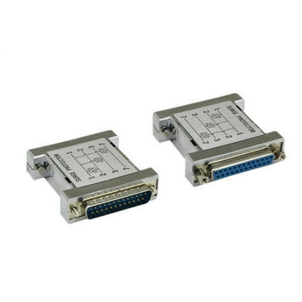 Kentek DB25 25 Pin Molded 3MOV Surge Protector Serial Parallel Male to ...