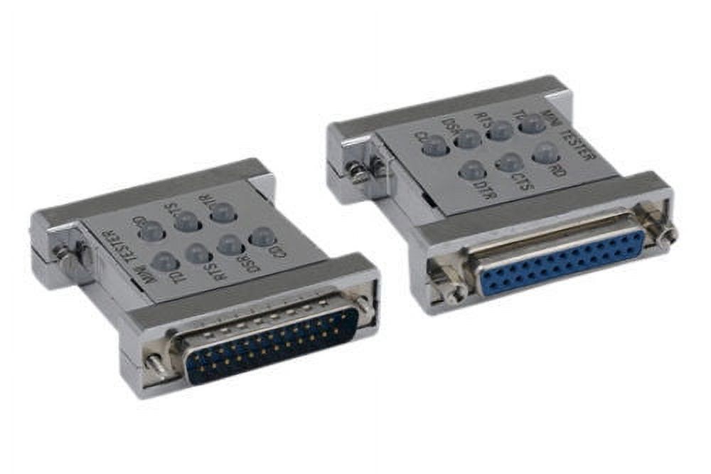 Kentek DB25 25 Pin Molded Mini Tester Male to Female M/F RS232 Serial ...