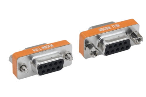 Kentek Mini DB9 Female to Female F/F Serial/AT Null Modem Mini Adapter ...