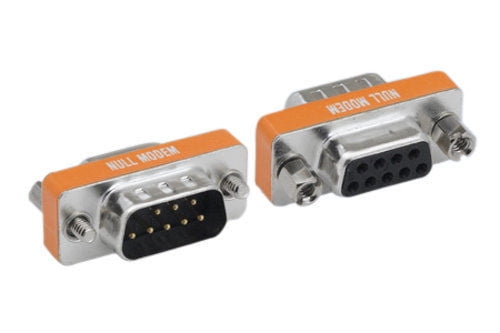 Kentek Mini DB9 Male to Female M/F Serial/AT Null Modem Mini Adapter ...