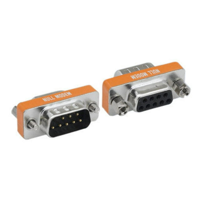 Kentek Mini DB9 Male to Female M/F Serial/AT Null Modem Mini Adapter ...
