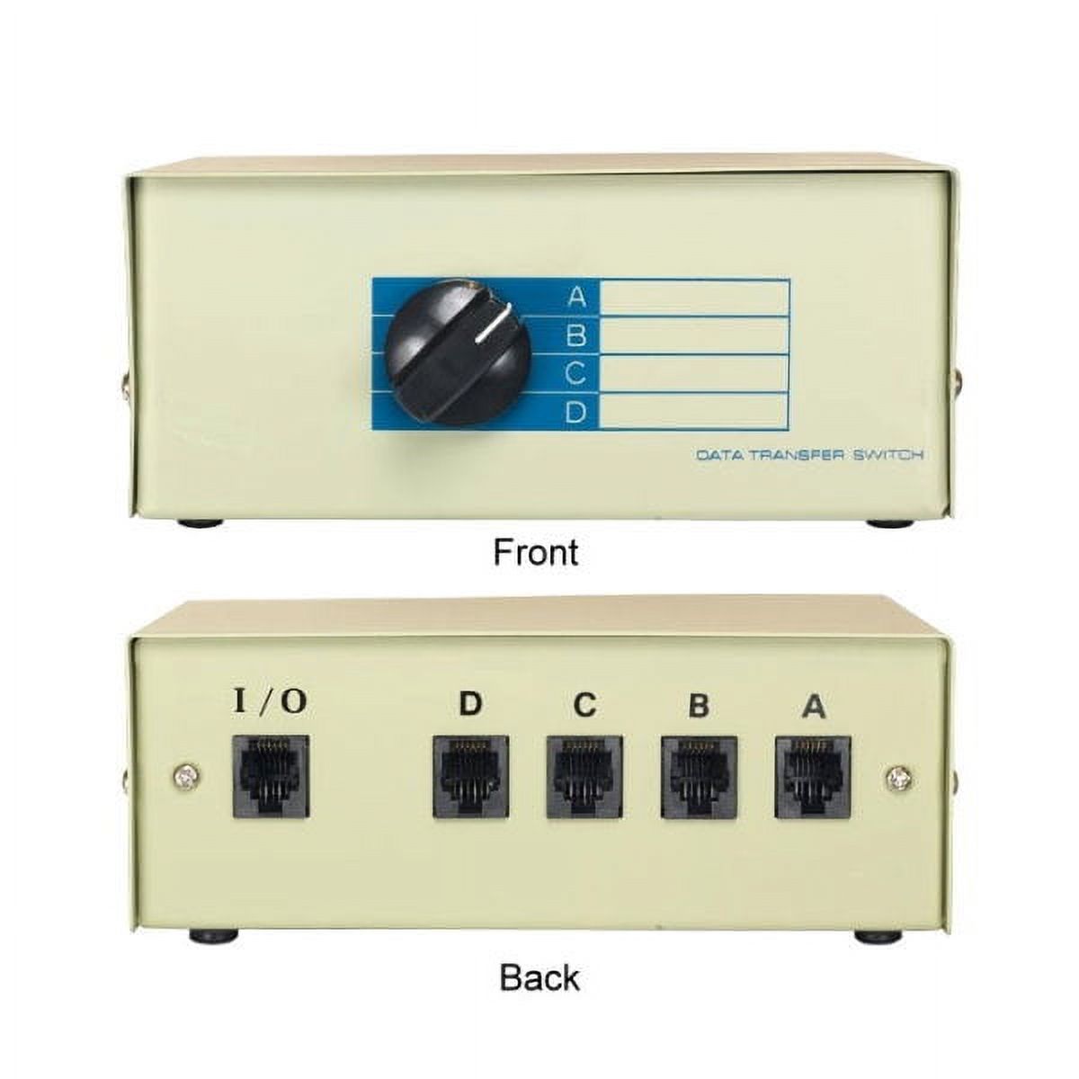 Kentek RJ11 4 Way Manual Data Switch Box Telephone Jack 11 Pin Female I ...