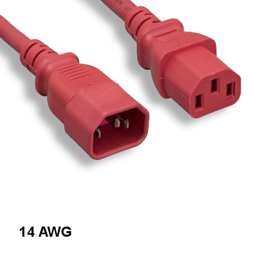 Kentek Red 8 Feet AC Power Cable for HP HPE MSA P2000 G3 MODULAR SMART ...