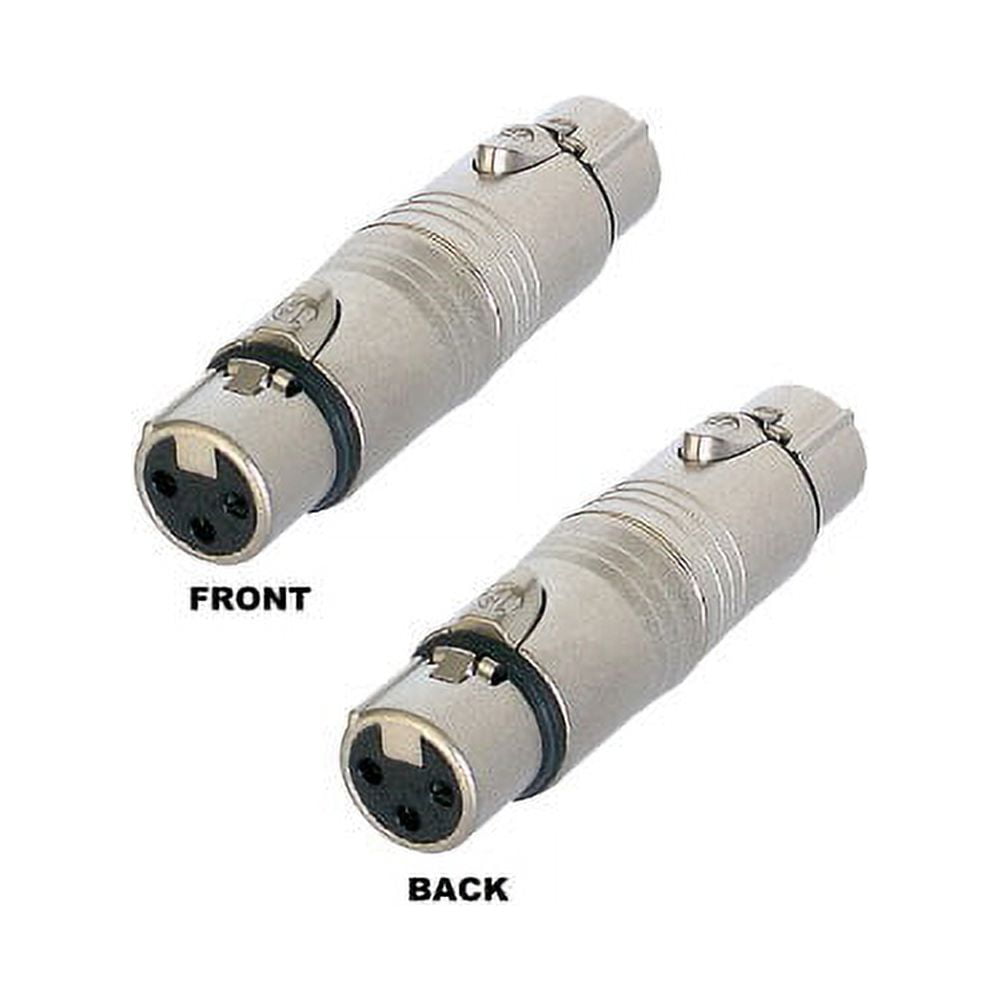 Kentek XLR 3 Pin female to female F/F Adapter Gender Changer coupler ...