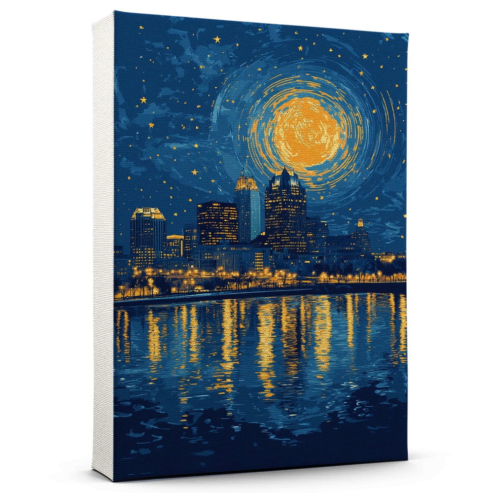Kents Travel Canvas Prints, Ohio Starry Night Travel decor, Kents Map ...