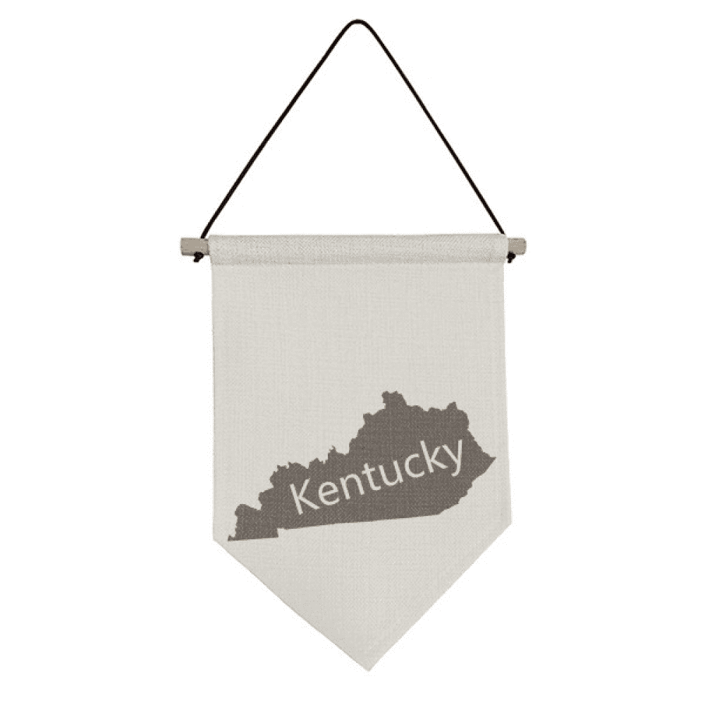 Kentucky America USA Map Outline Canvas Flag Hanging Wall Art Decor ...