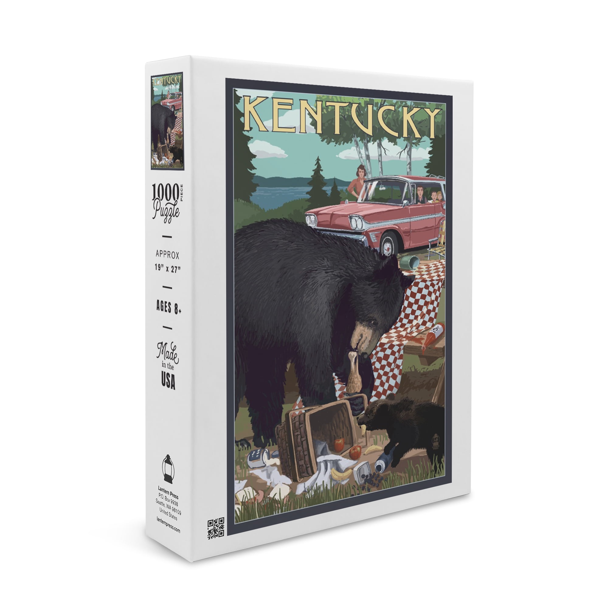 Kentucky, Bear and Picnic Scene (1000 Piece Puzzle, Size 19x27 ...