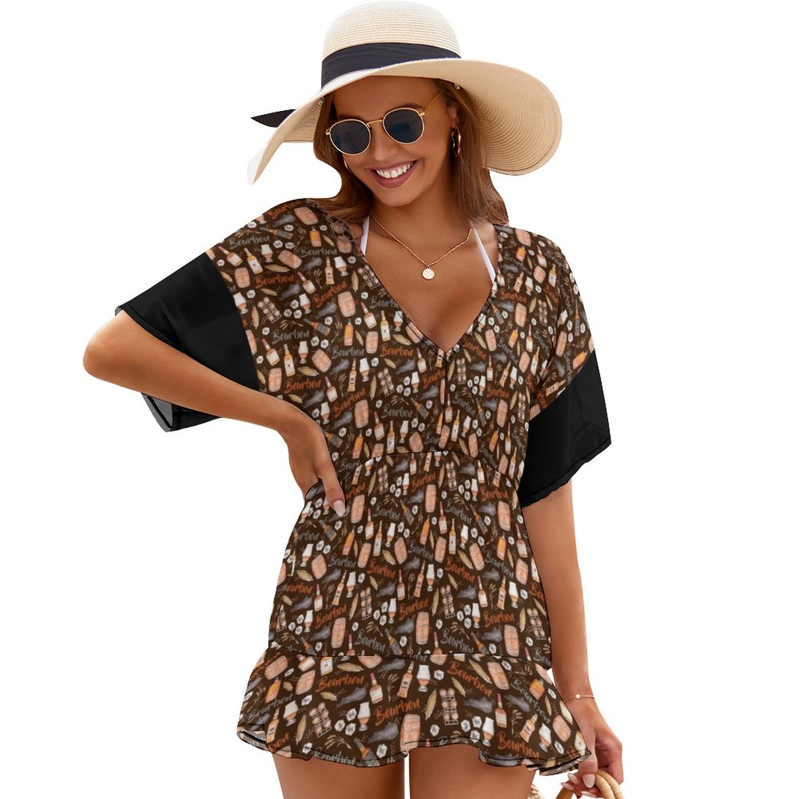Kentucky Bourbon Whiskey Cover Ups dress for woman summer outfits for ...